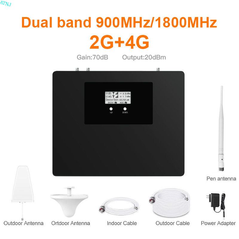 Dual Band GSM 4G Signal Booster , LTE Mobile Phone Signal Amplifier